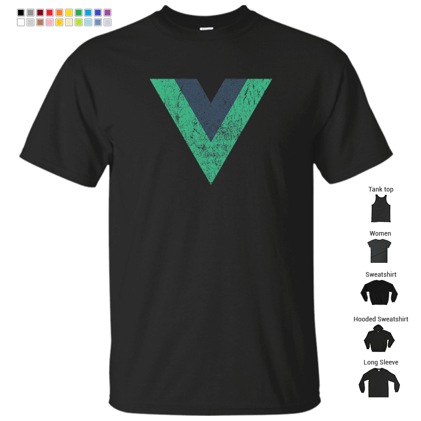 Vintage Vue VueJS Vue.js JavaScript Framework T-Shirt – Store